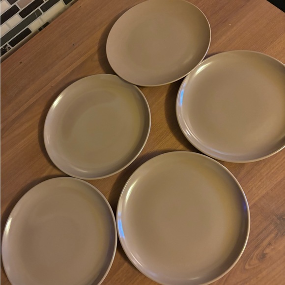 Kitchen | Vintage Light Brown Melamine Plates Set Of 5 | Poshmark
